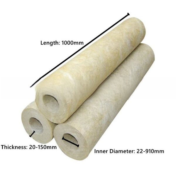 High density rock wool mineral wool insulation pipe heat insulation ...